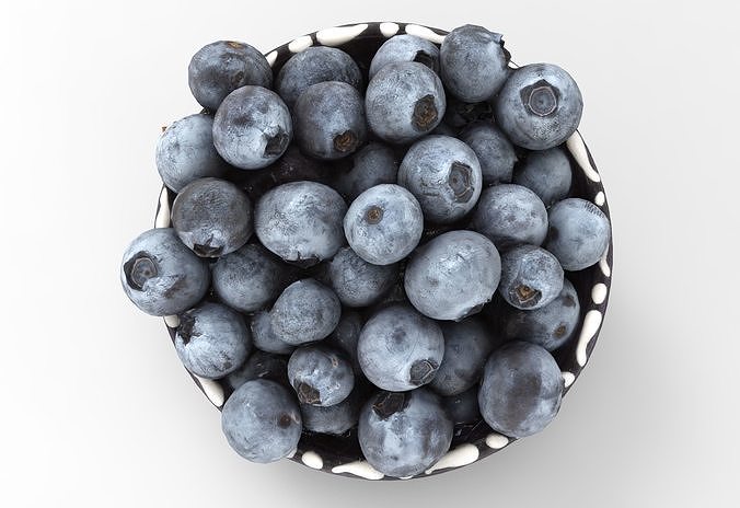 3D model Blueberry blueberries in bowl VR / AR / low-poly | CGTrader