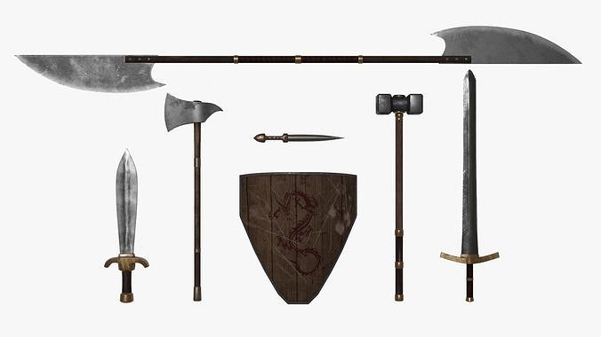 3D model Bladed weapons pack VR / AR / low-poly | CGTrader