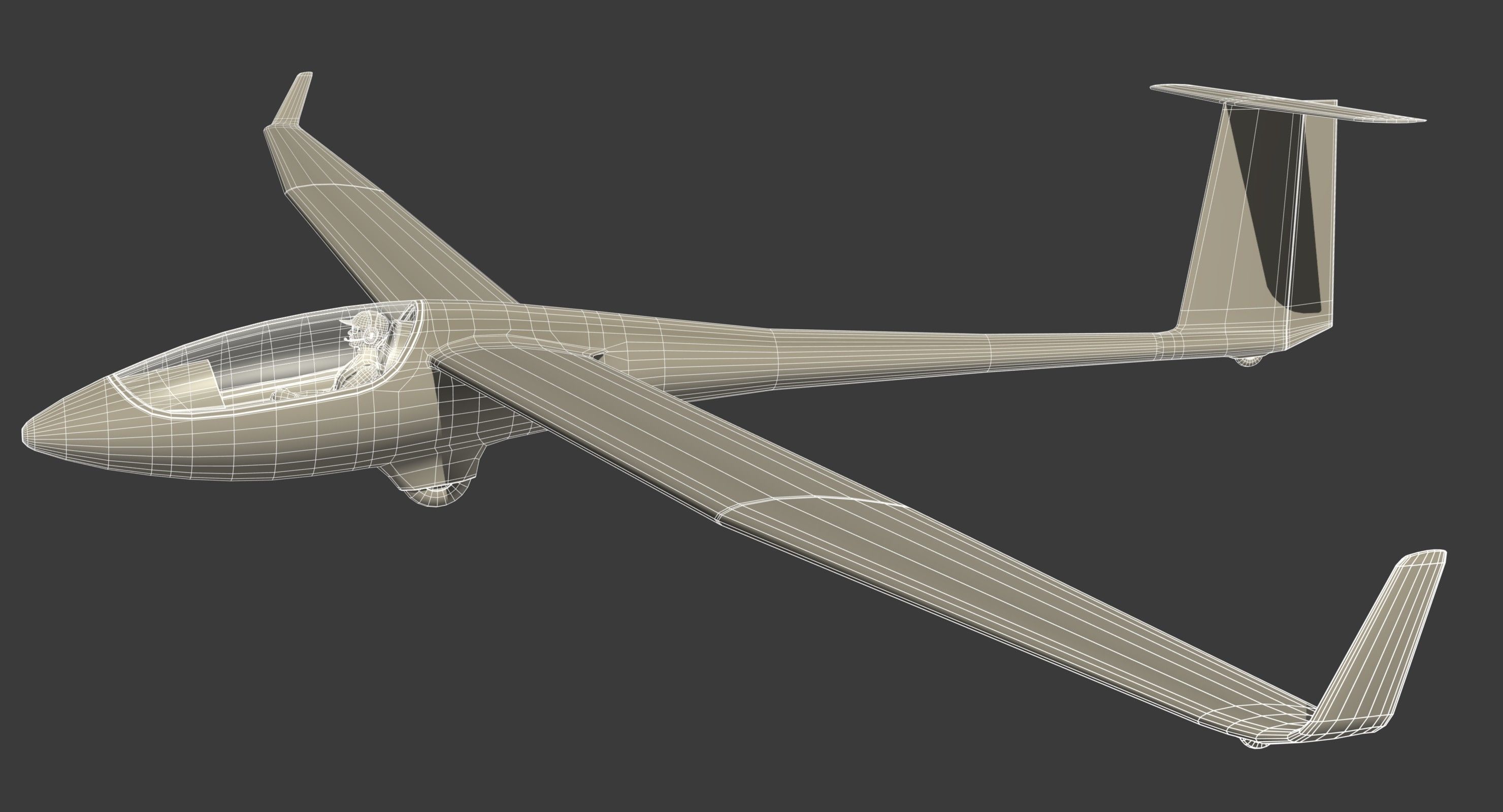3D model Glider Flying VR / AR / low-poly | CGTrader