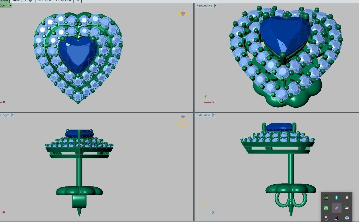 Exclusive Earrings model 3D printable model 0028 3D model 3D printable | CGTrader