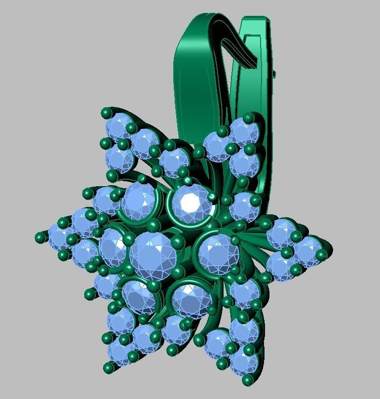 Earring 3D model 3D printable model 0029 3D model 3D printable | CGTrader