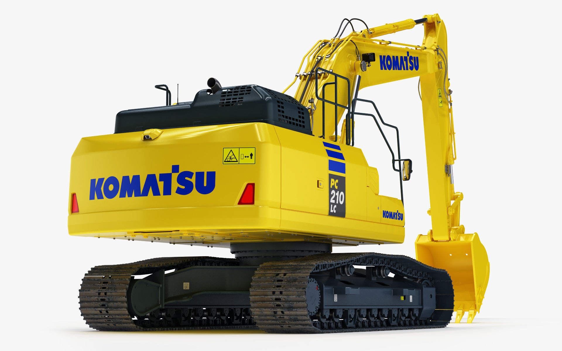 Komatsu PC210LC Crawler Excavator 3D model | CGTrader