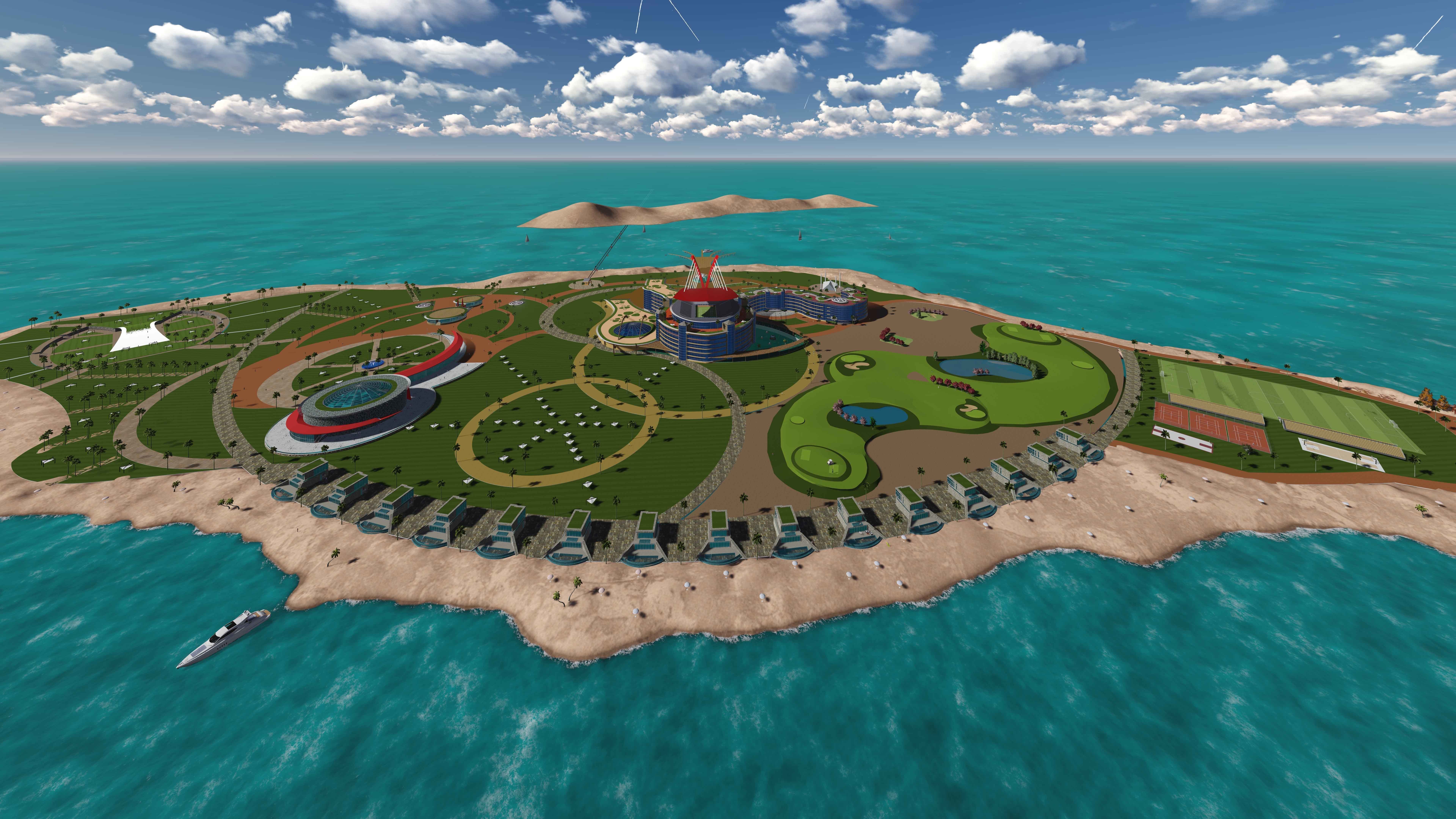 island resort 3D model | CGTrader