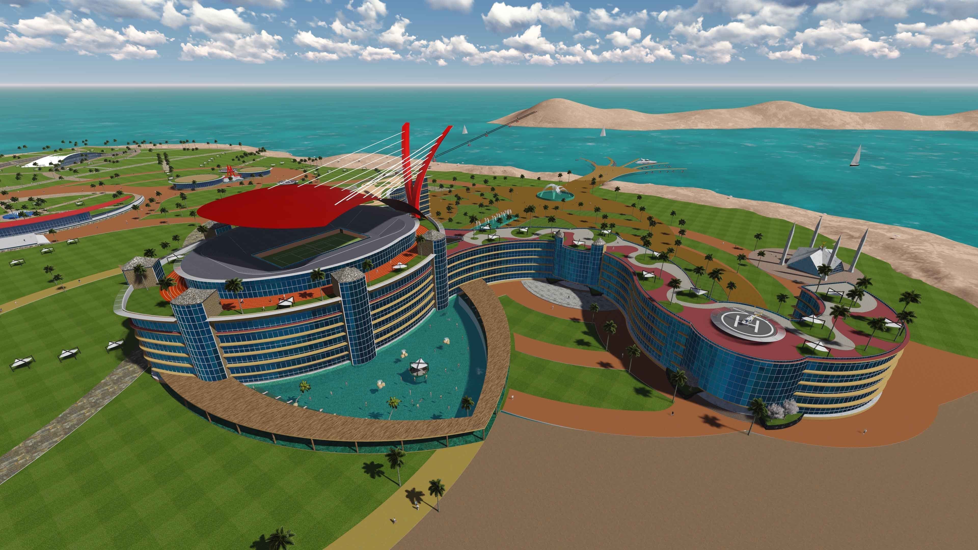 island resort 3D model | CGTrader