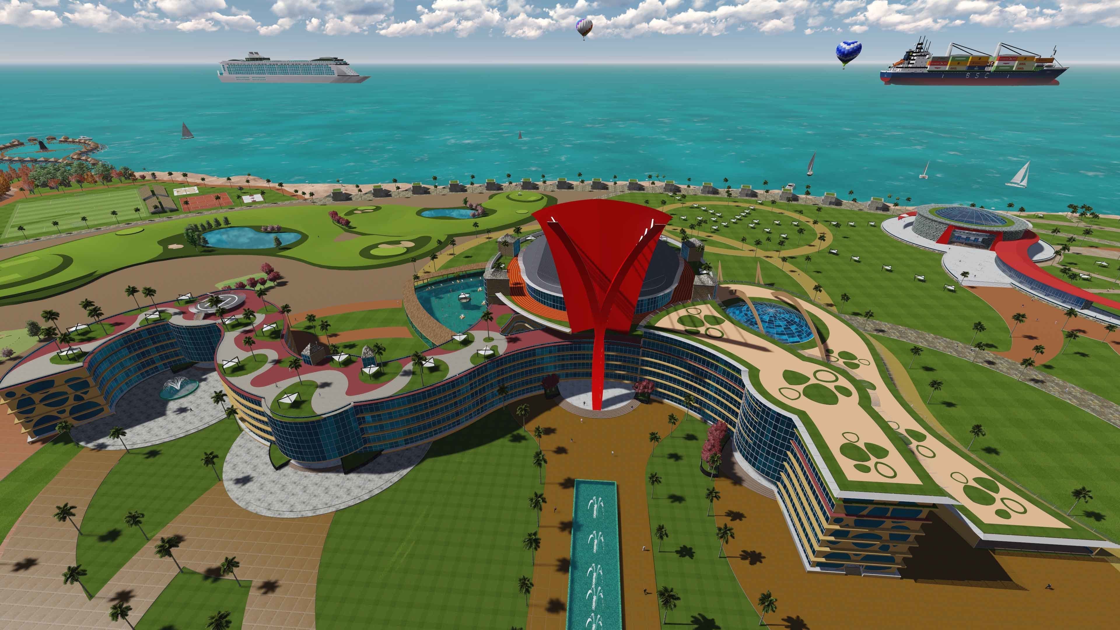 island resort 3D model | CGTrader