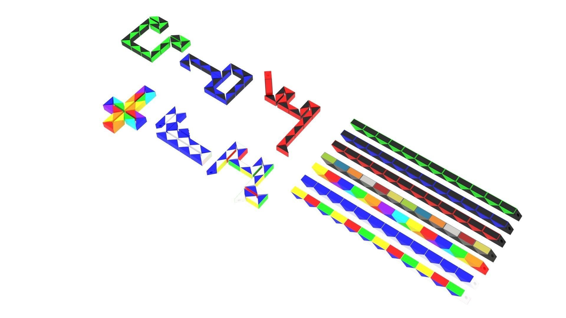 Snake Puzzles Set 3D model | CGTrader