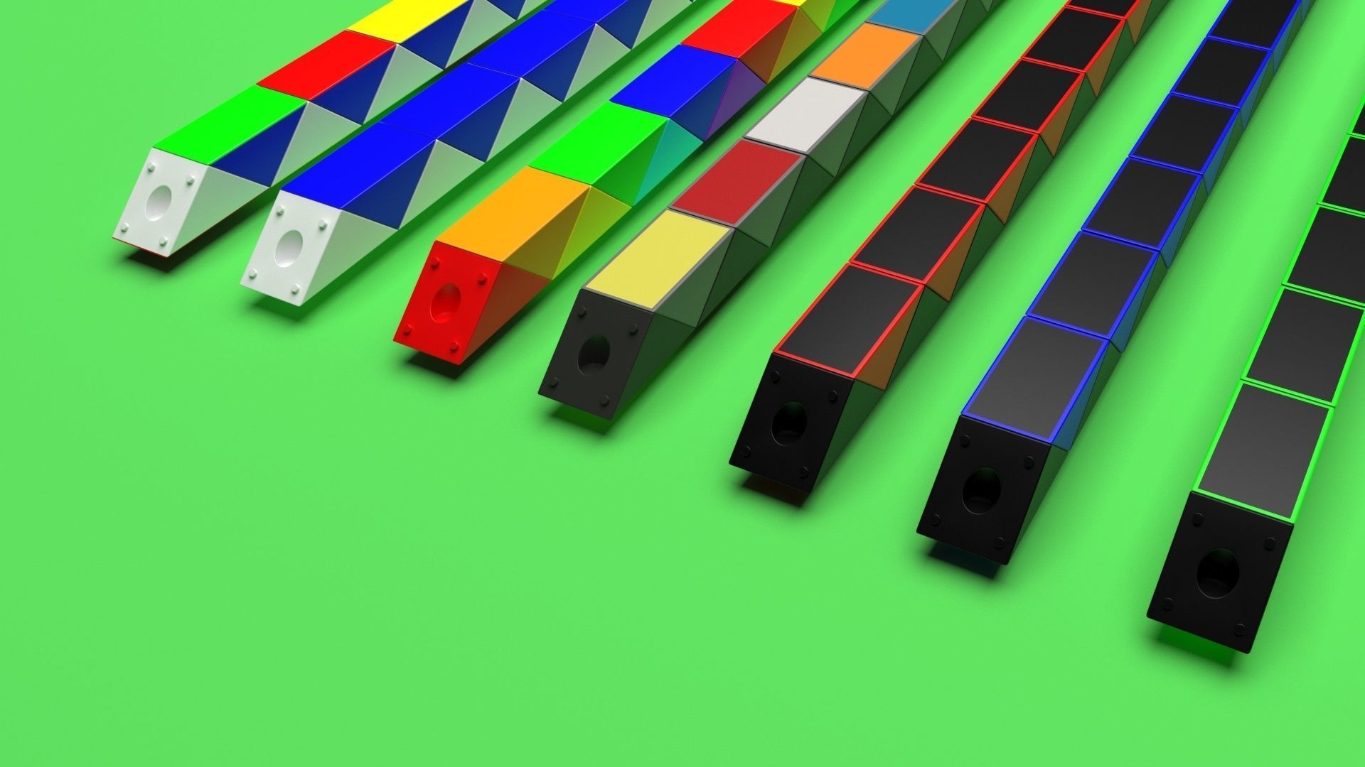 Snake Puzzles Set 3D model | CGTrader