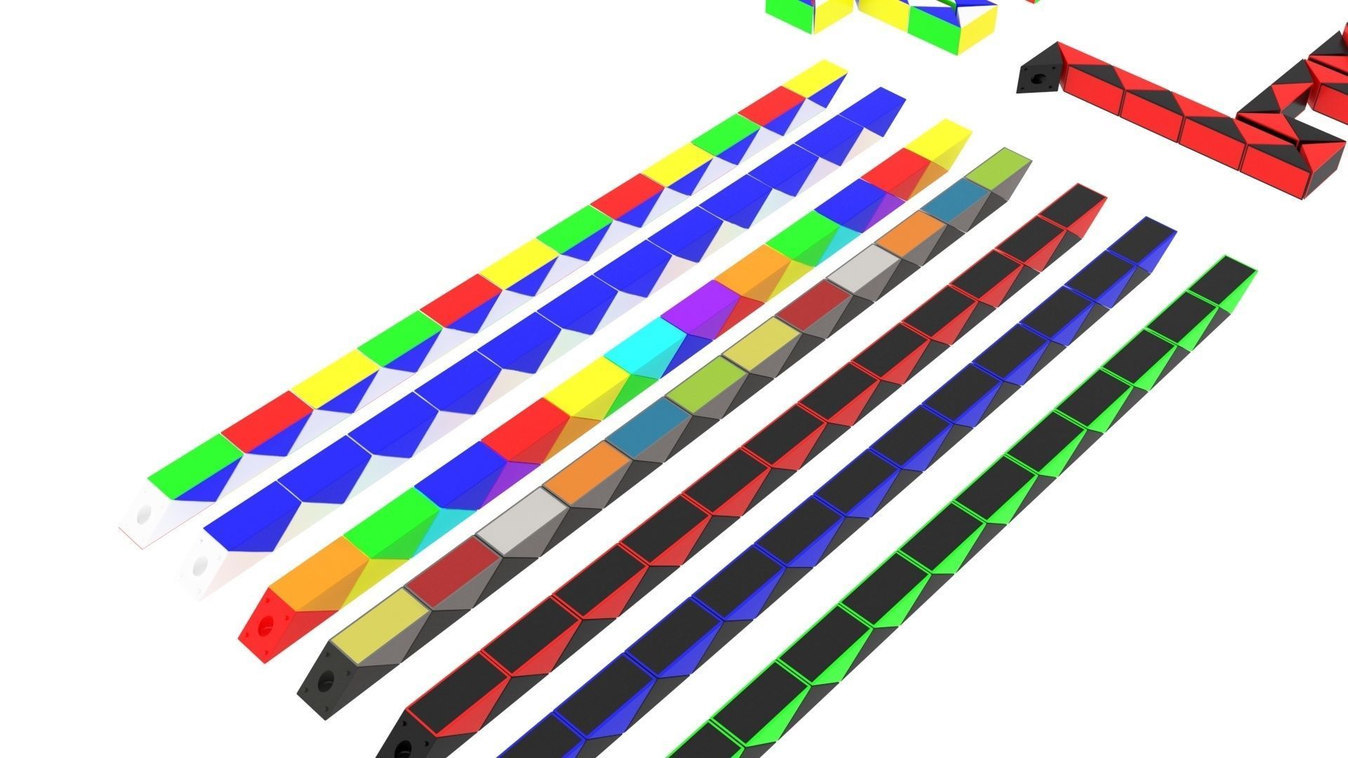 Snake Puzzles Set 3D model | CGTrader