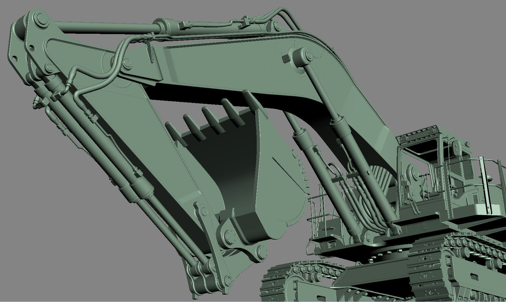 Tracked Excavator Komatsu PC1250 3D model | CGTrader