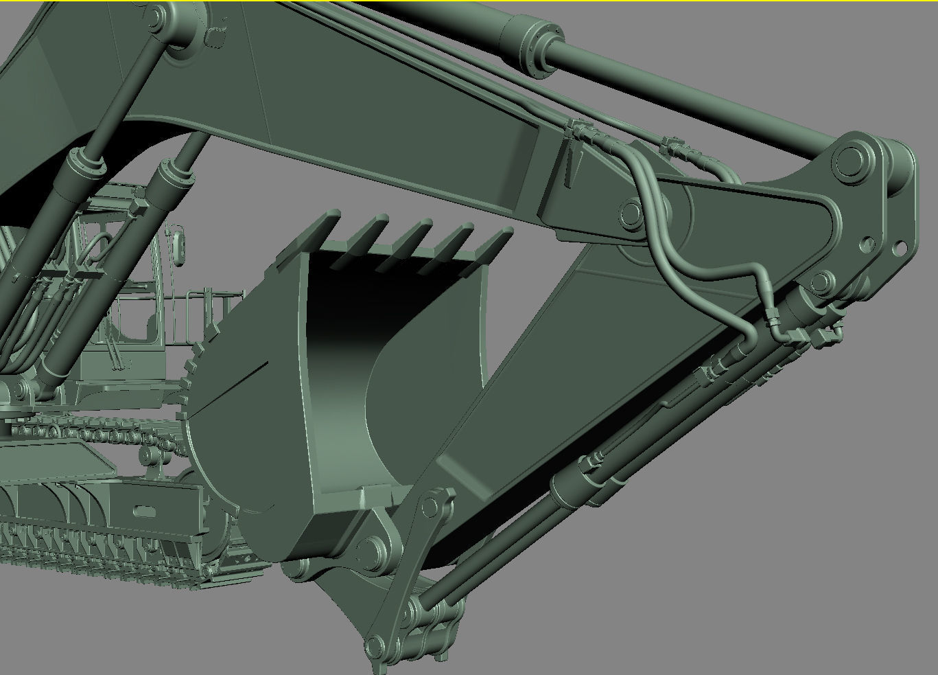 Tracked Excavator Komatsu PC1250 3D model | CGTrader