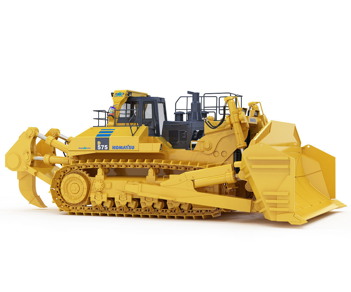 Super dozer Komatsu d575 3D model | CGTrader