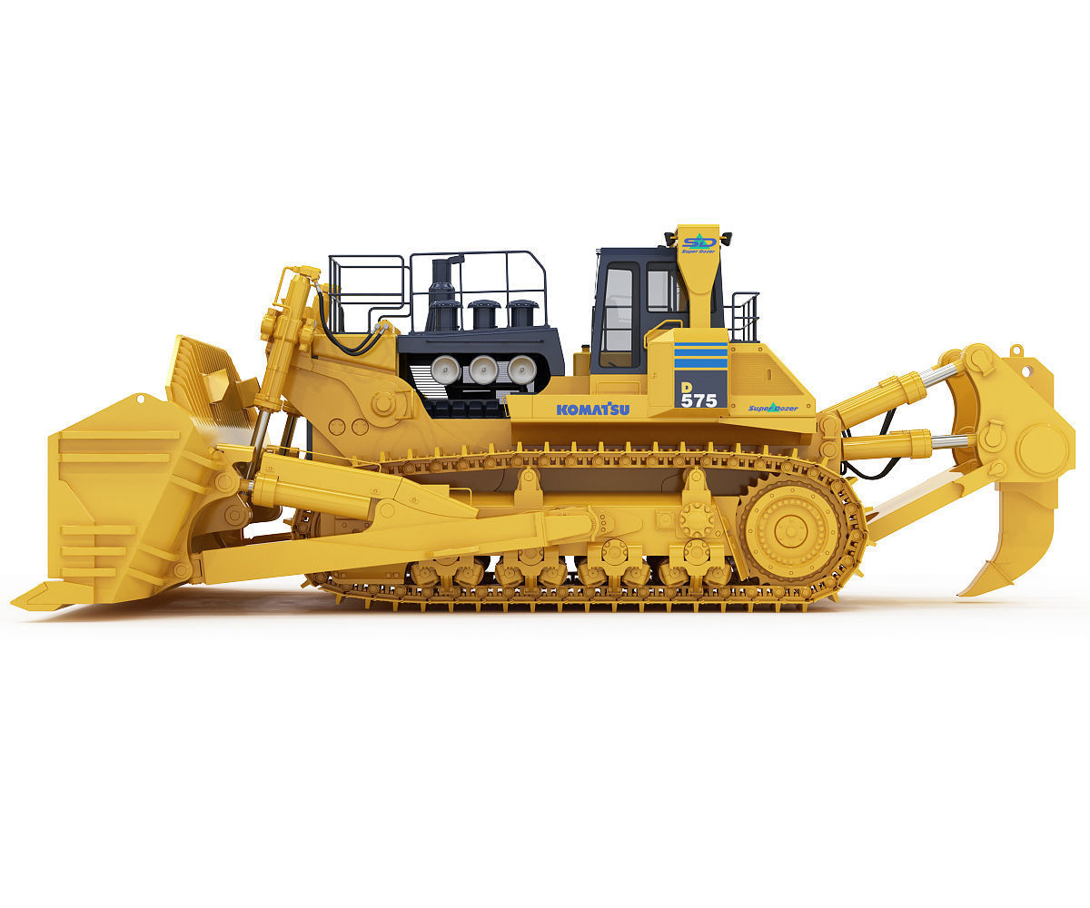 Super dozer Komatsu d575 3D model | CGTrader