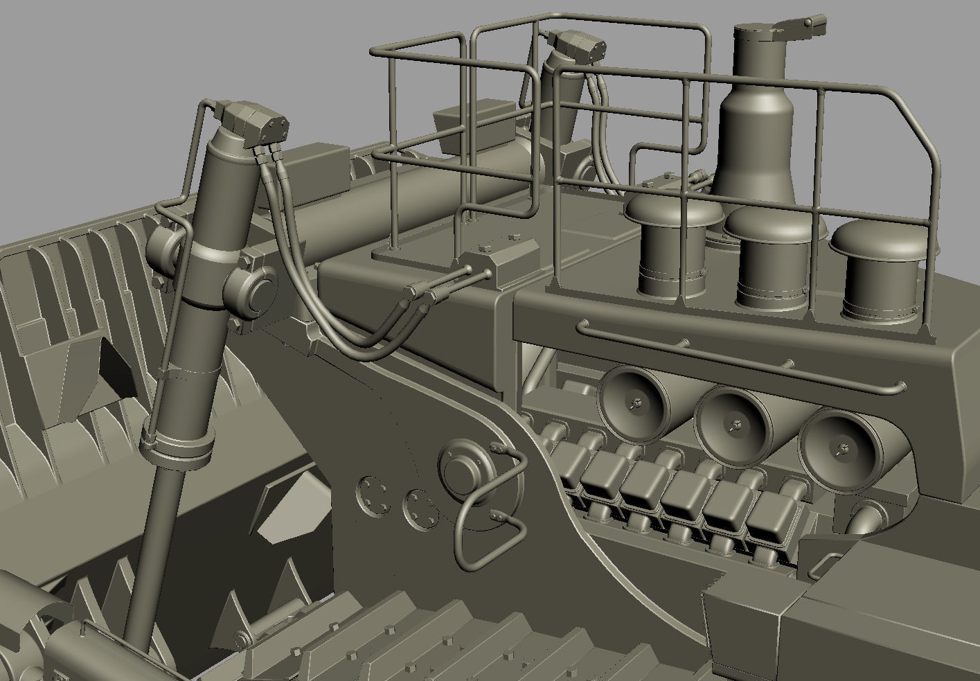 Super dozer Komatsu d575 3D model | CGTrader