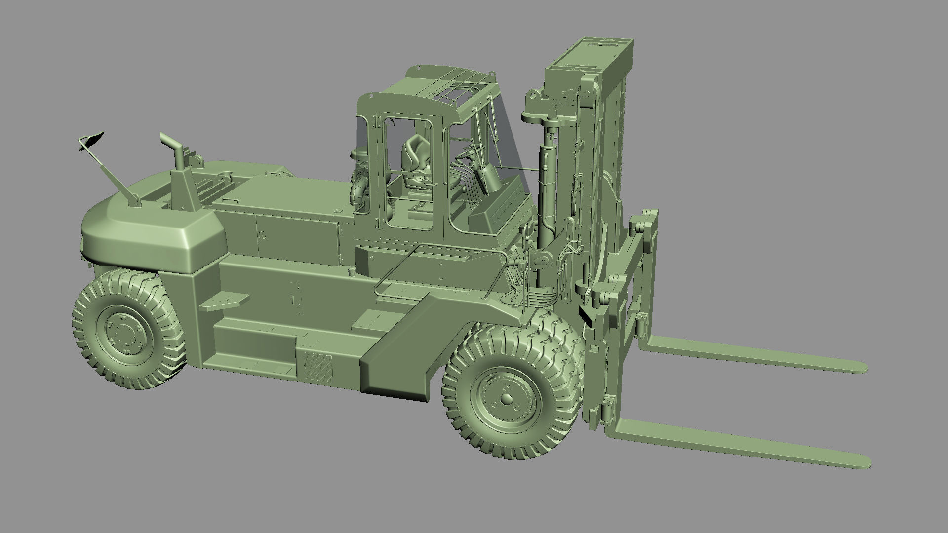 Forklift Komatsu GX20 3D model | CGTrader