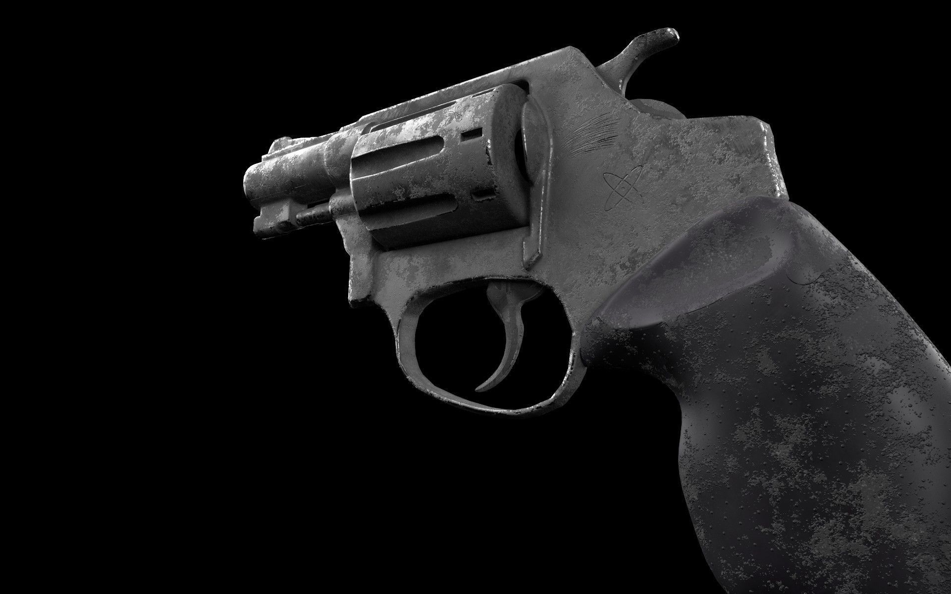 Hand made old revolver game ready 3D model | CGTrader