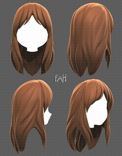 3D model Base Hair for girl V25 VR / AR / low-poly | CGTrader