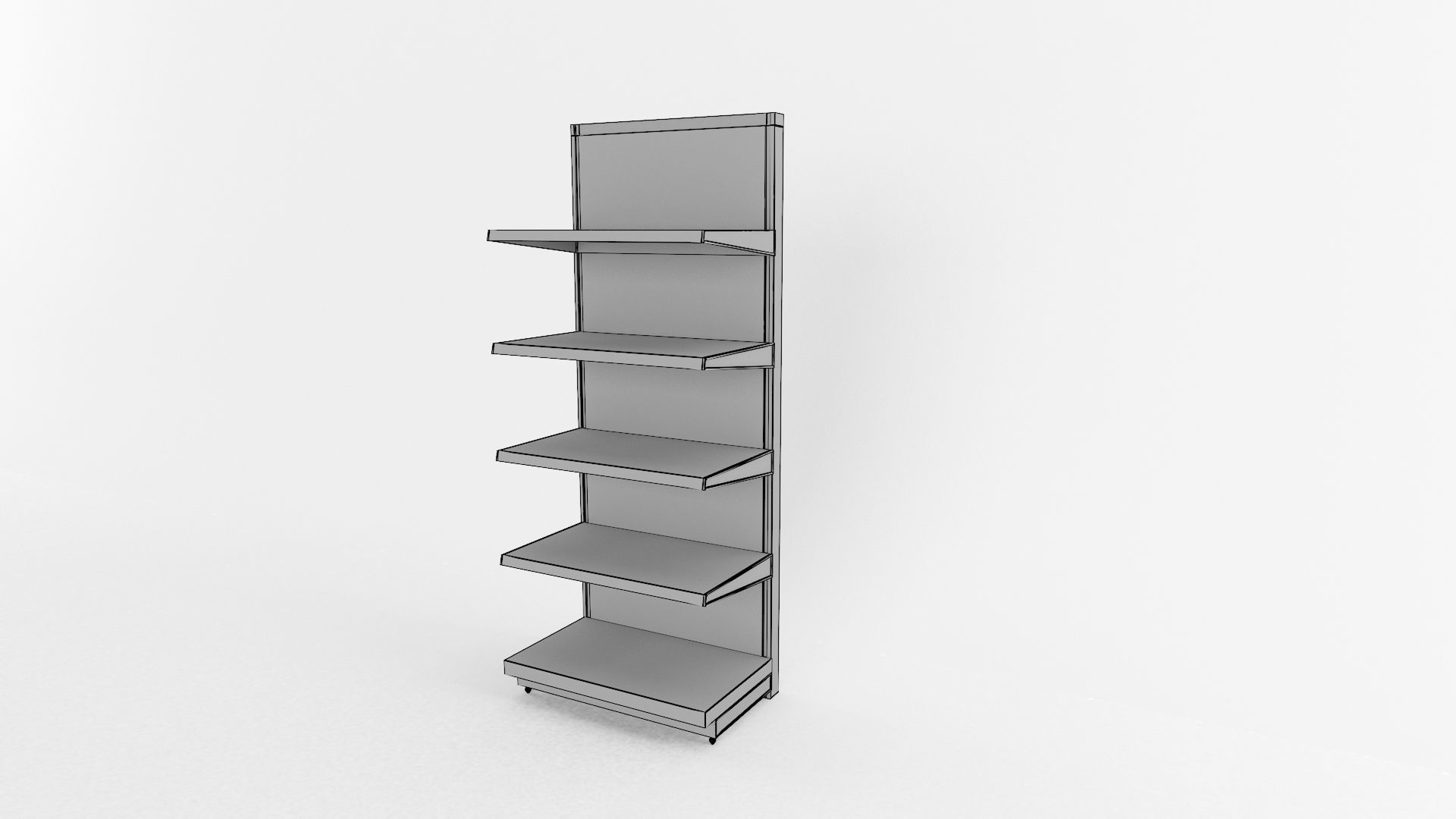 3D model supermarket shelve VR / AR / low-poly | CGTrader