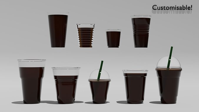 Plastic Cup Set 3D model | CGTrader