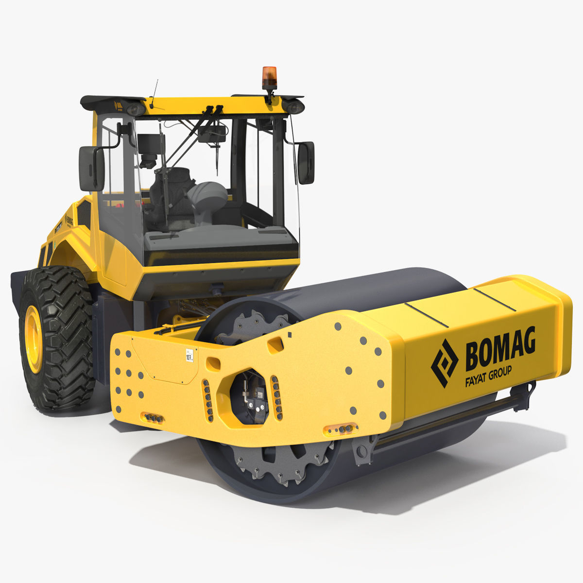 BOMAG BW226 DH5 Single Drum Compactor Clean Rigged 3D model rigged ...
