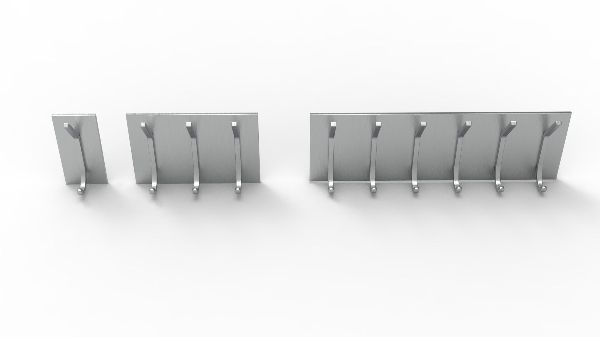 HANGER metal shelf with four hooks 3D model | CGTrader