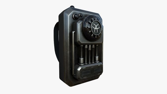 3D model SciFi Backpack I01 Dark Metal - Fashion Character Design VR ...