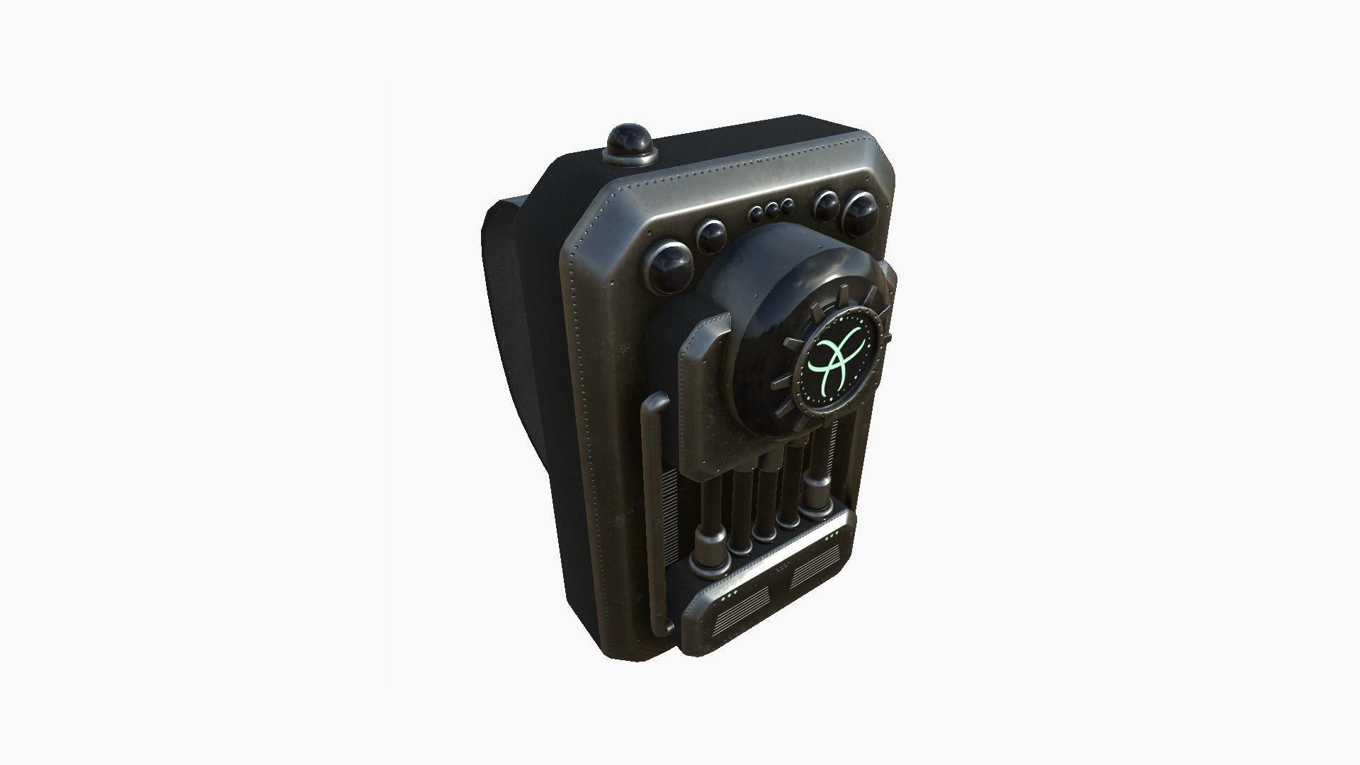 3D model SciFi Backpack I01 Dark Metal - Fashion Character Design VR ...