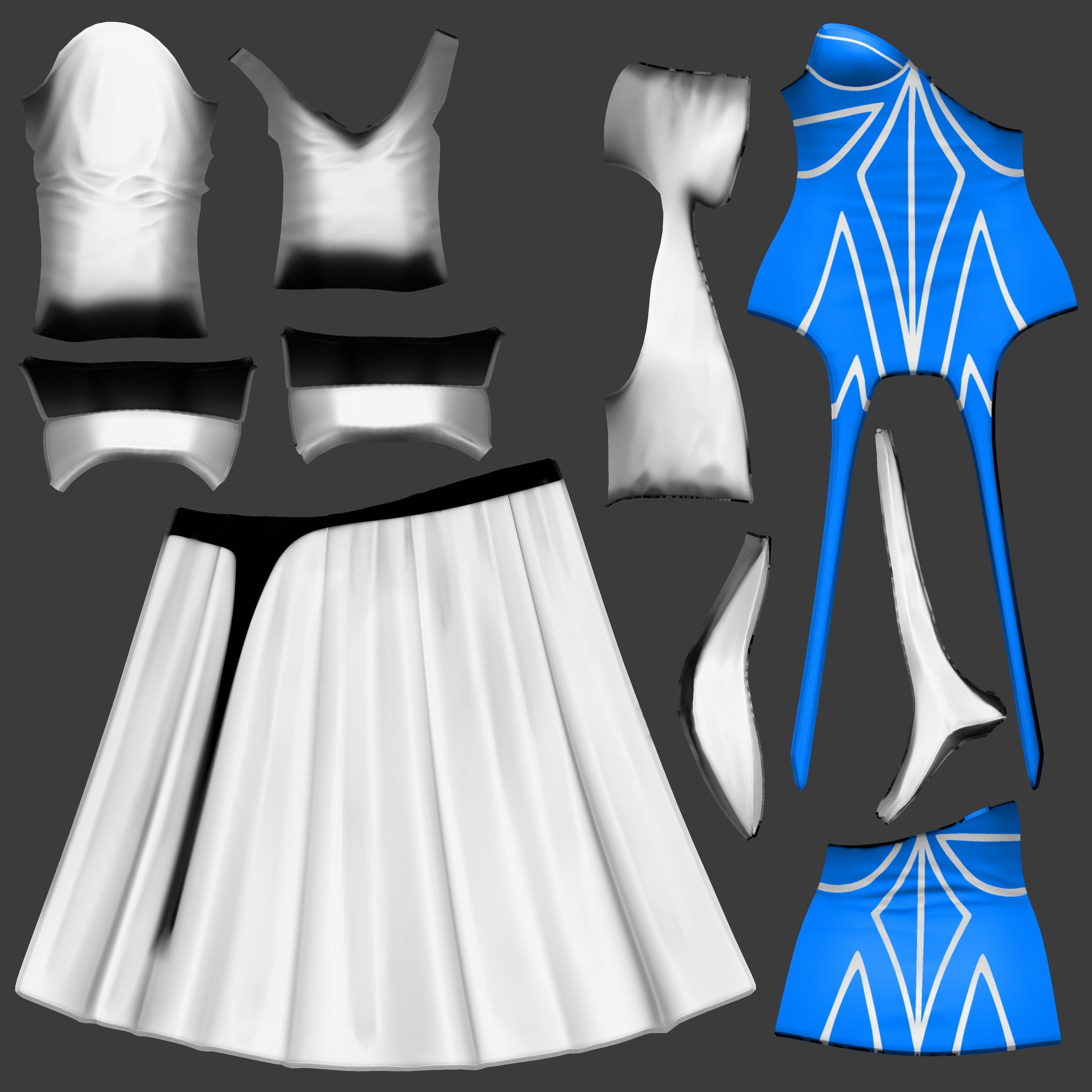 3D model Female Fashion Diva Outfit VR / AR / low-poly | CGTrader