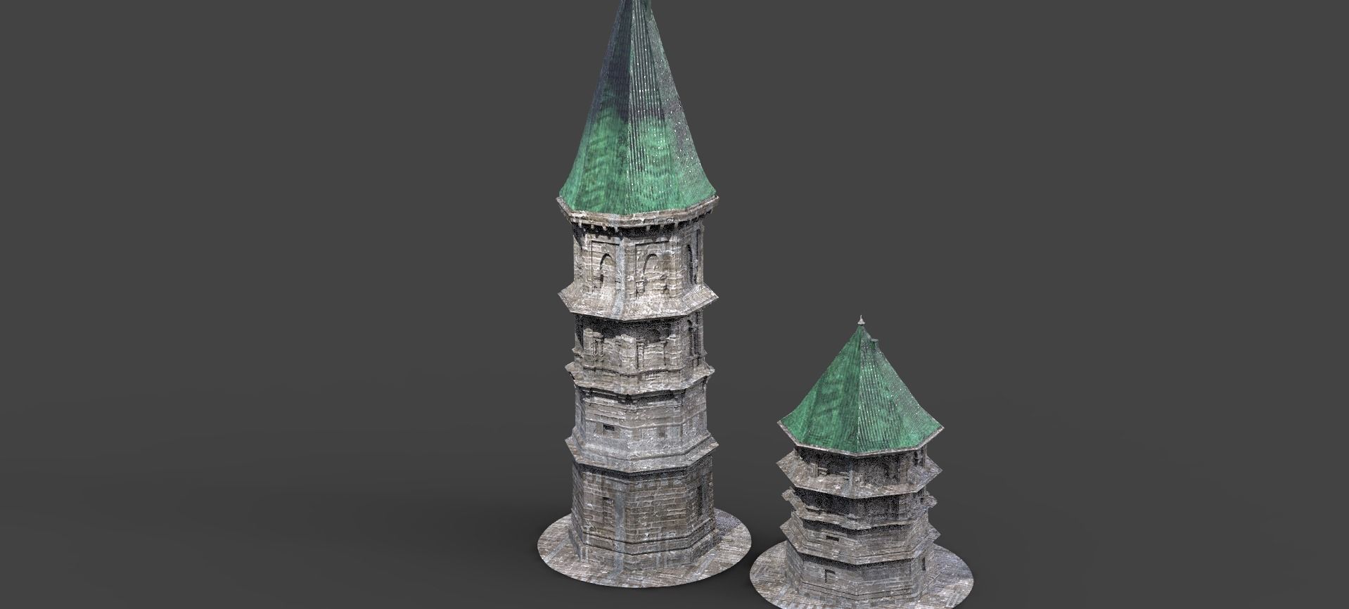 Germanic Medieval Tower 2 Designs 3D model | CGTrader