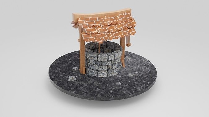 3D model Well Water Stone Well Medieval Well Vintage Well 3D Model VR ...