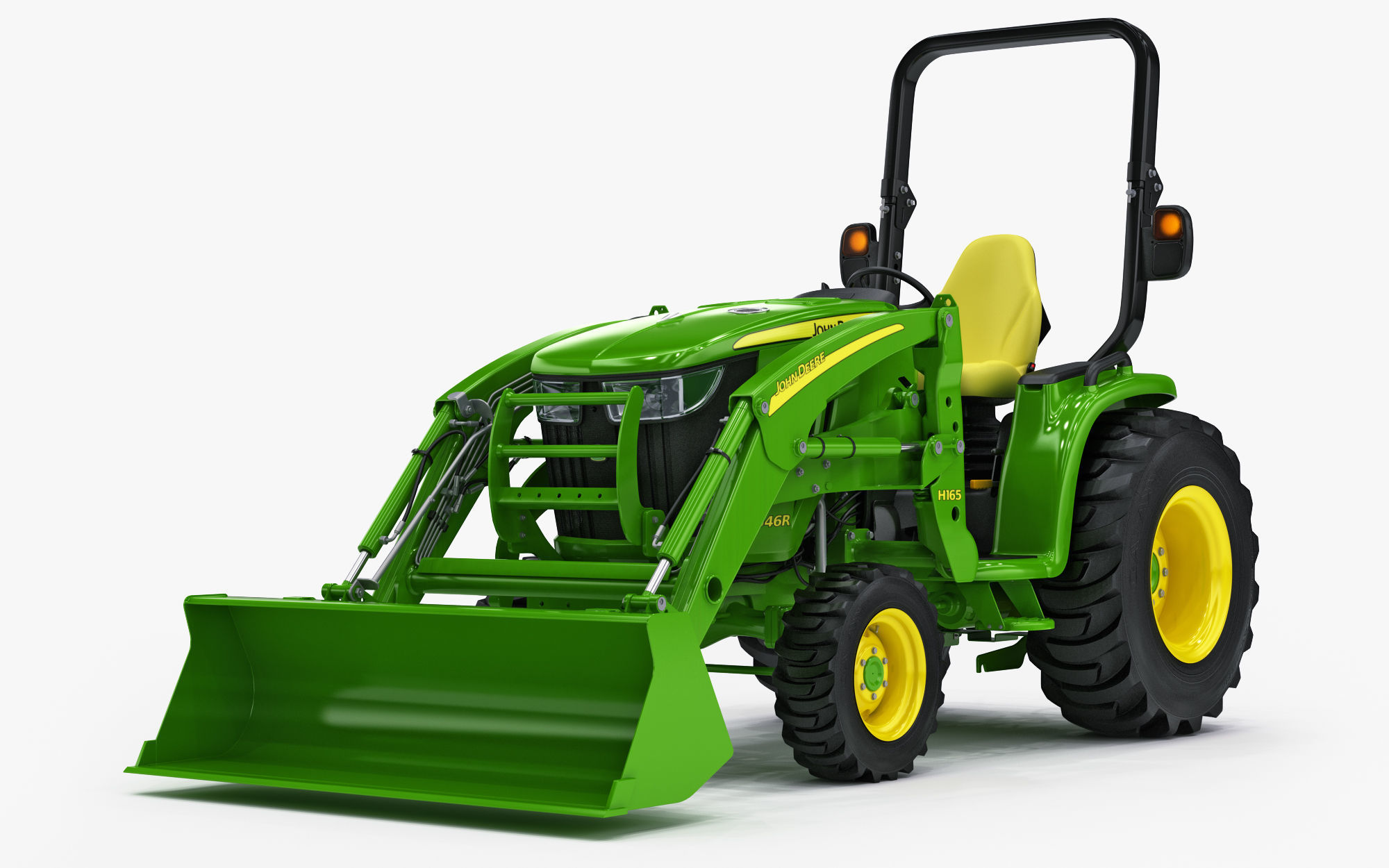 John Deere 3046R Tractor Utility v2 3D model | CGTrader