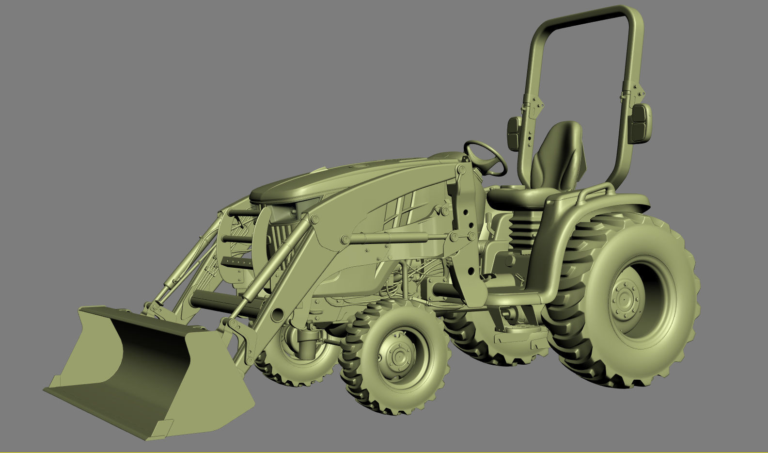 John Deere 3046R Tractor Utility v2 3D model | CGTrader