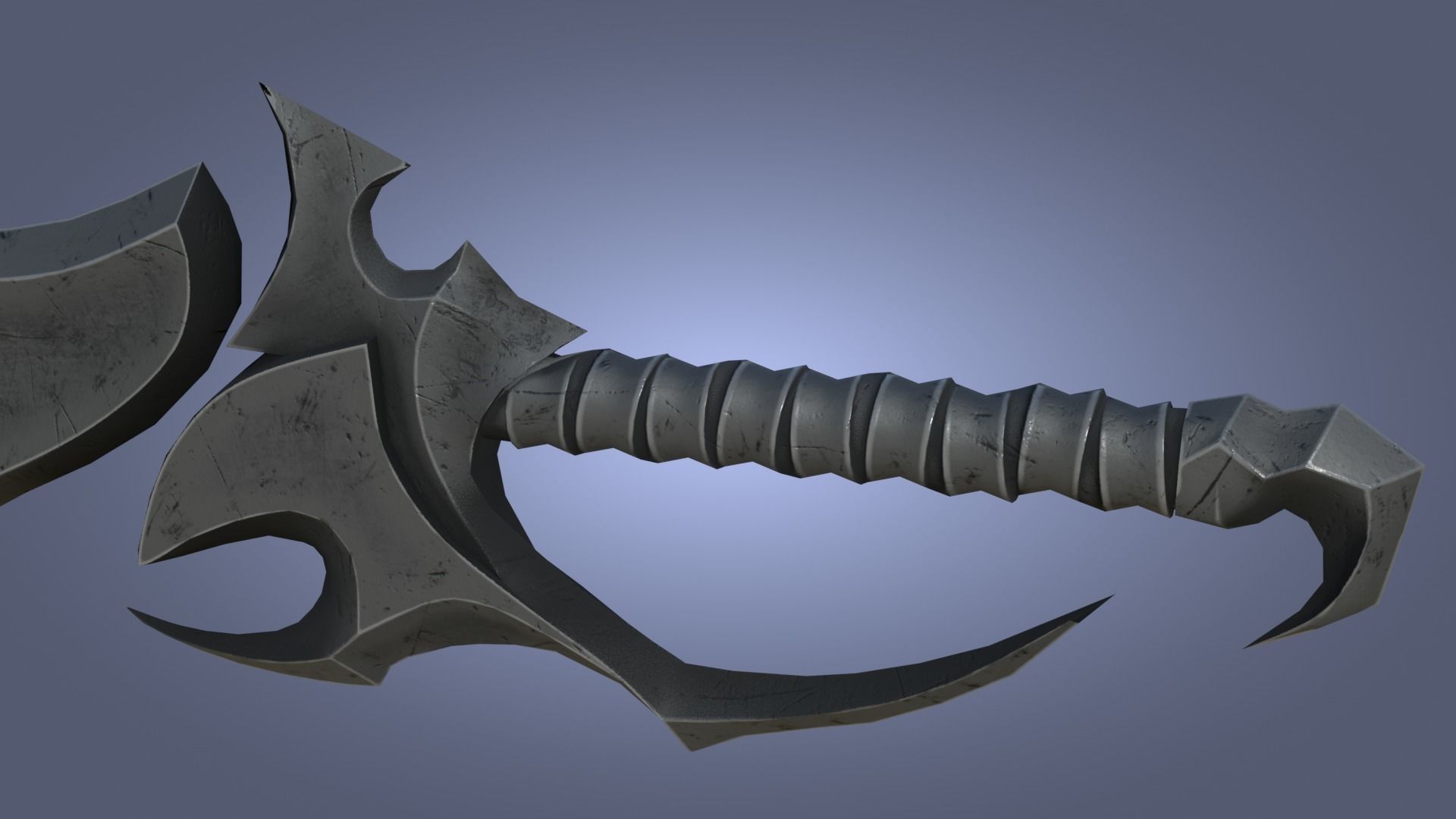 3D model Stylized Fantasy Sword for Games Engine Bladed Melee Weapon VR ...