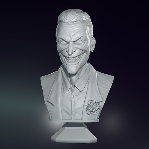 Joker bust for 3d printing 3D model 3D printable | CGTrader