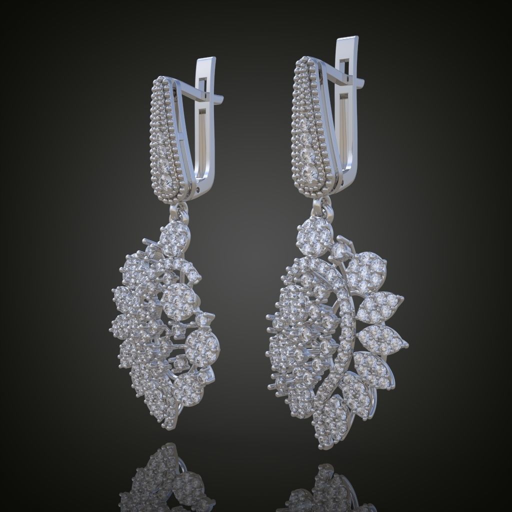 Earring 3D model 3D printable model 0055-10 free 3D model 3D printable | CGTrader