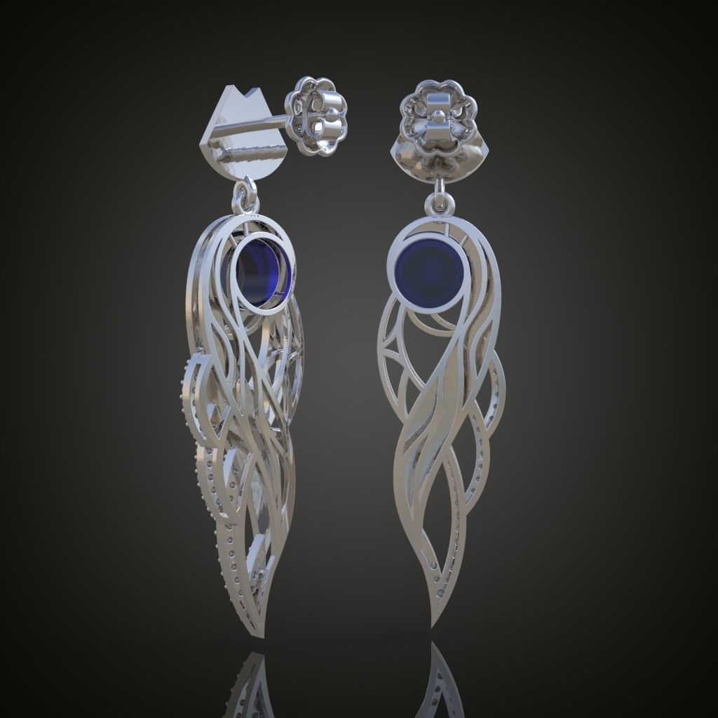 Earring 3D model 3D printable model 0060-12 3D model 3D printable ...