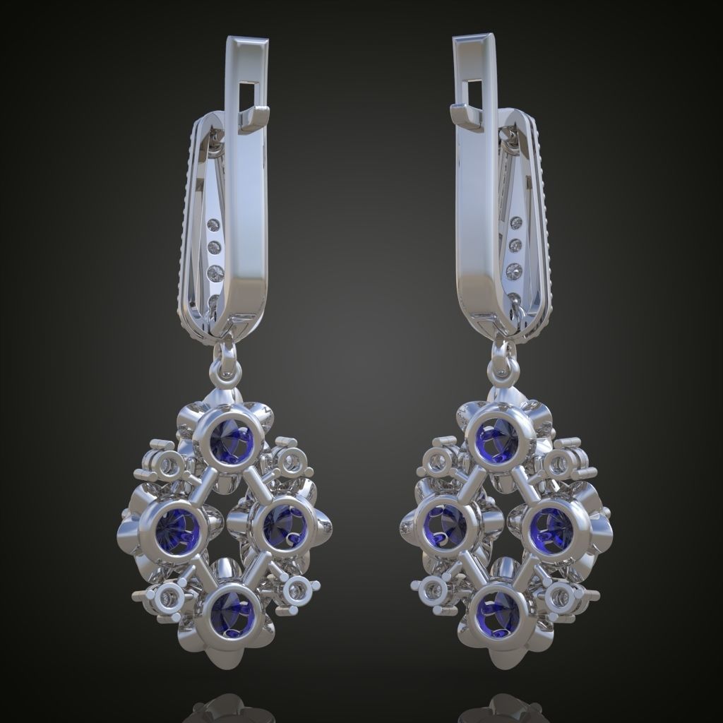 Earring 3D model 3D printable model 0071-10 free 3D model 3D printable | CGTrader