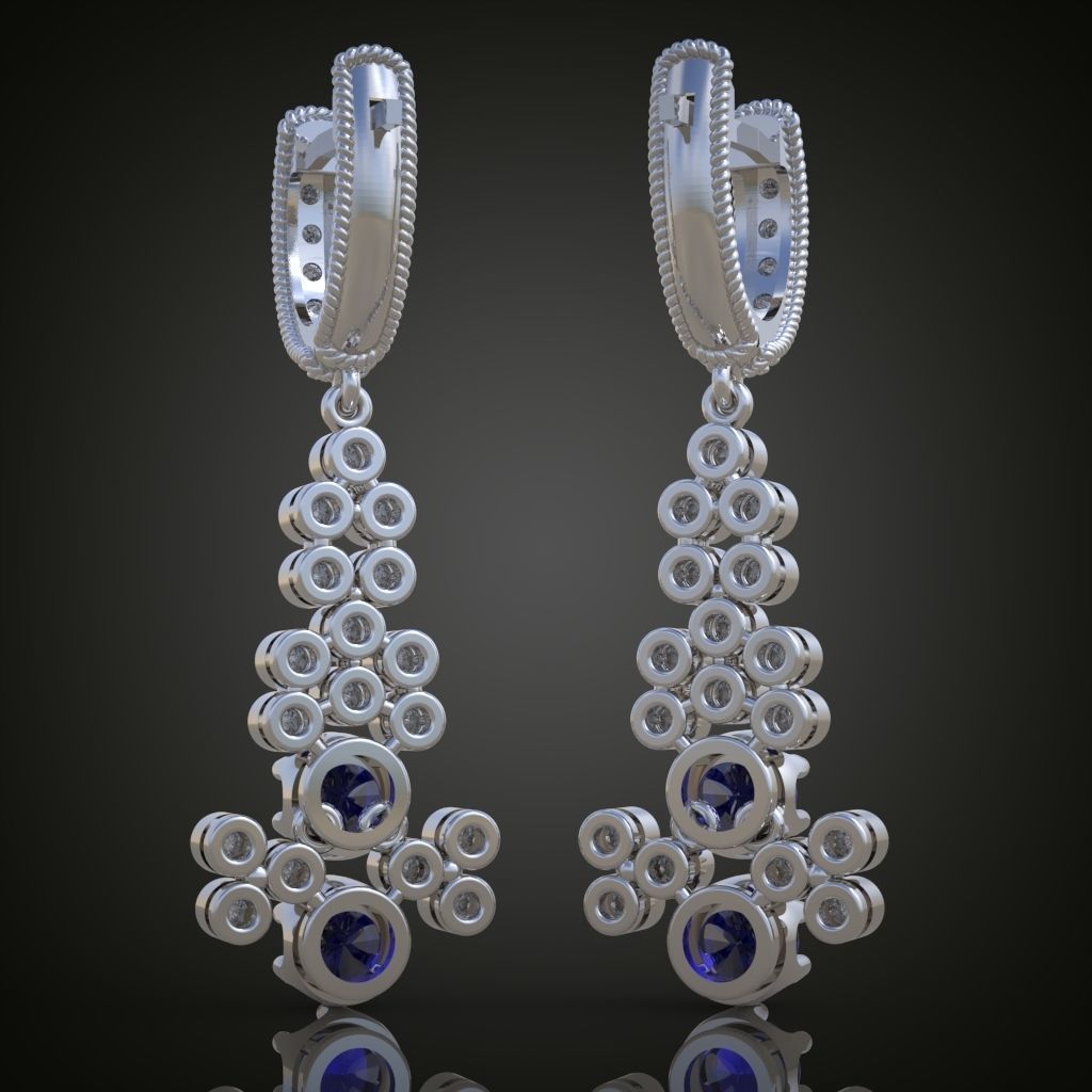 Earring 3D model 3D printable model 0073-9 free 3D model 3D printable ...