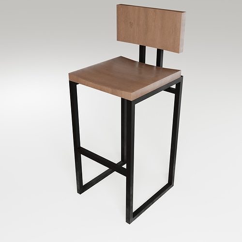 3D model Chair loft modern wooden id7 VR / AR / low-poly | CGTrader
