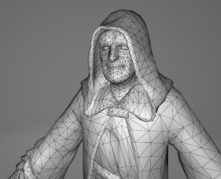 3D model STAR WARS Emperor Palpatine - Low Poly Game - FBX MODEL VR ...