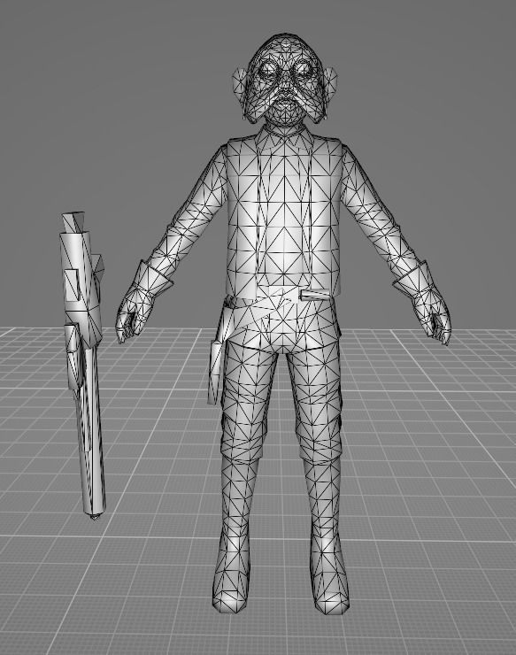 3D model STAR WARS Nien Nunb - Low Poly Game - Battlefield - FBX MODEL ...