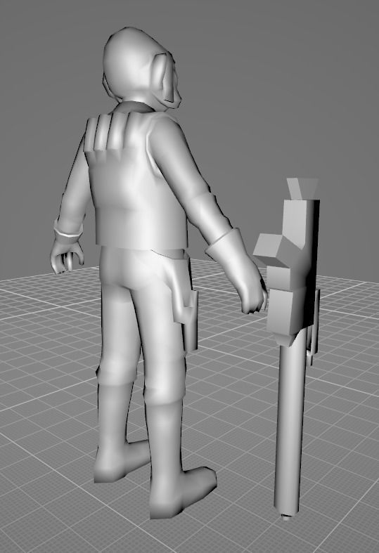 3D model STAR WARS Nien Nunb - Low Poly Game - Battlefield - FBX MODEL ...