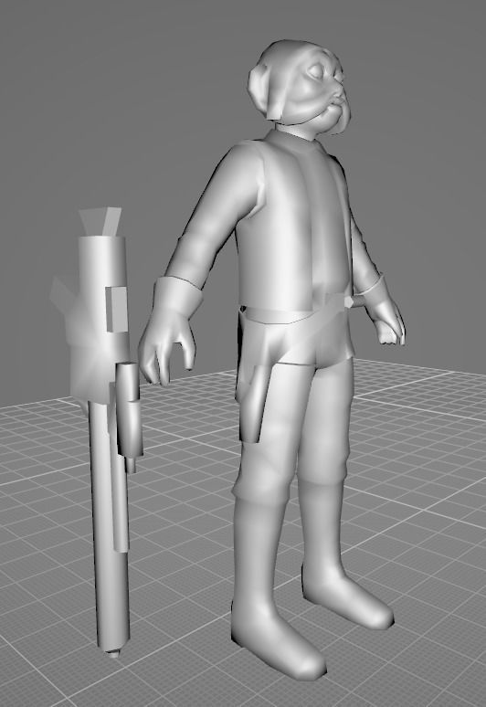 3D model STAR WARS Nien Nunb - Low Poly Game - Battlefield - FBX MODEL ...