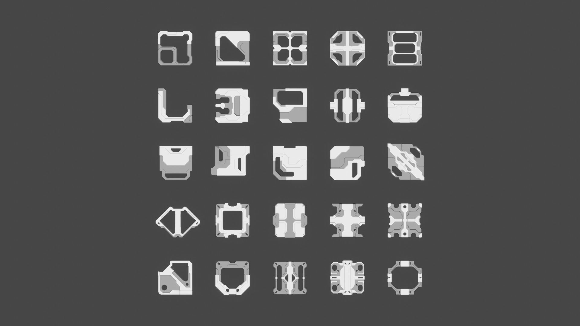 Sci-Fi Greebles Collection I 3D model | CGTrader