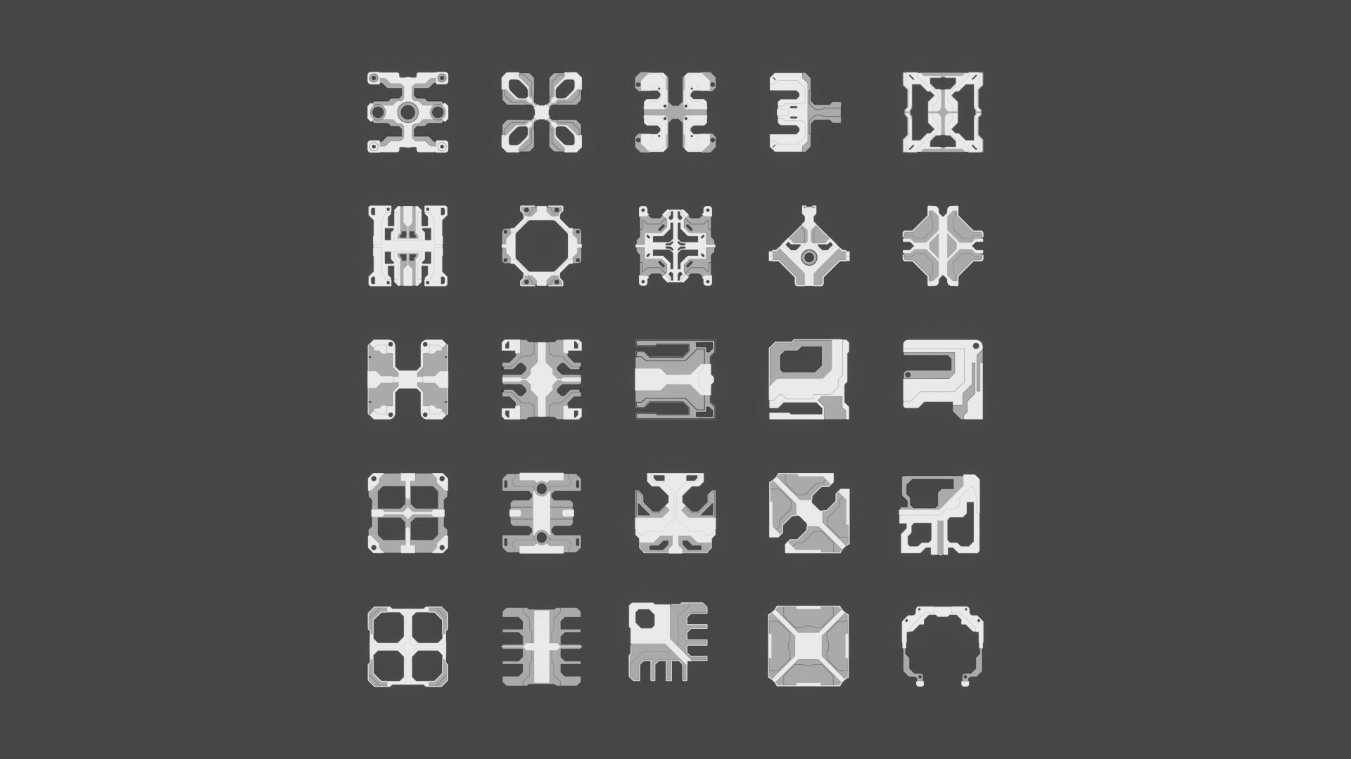 Sci-Fi Greebles Collection I 3D model | CGTrader