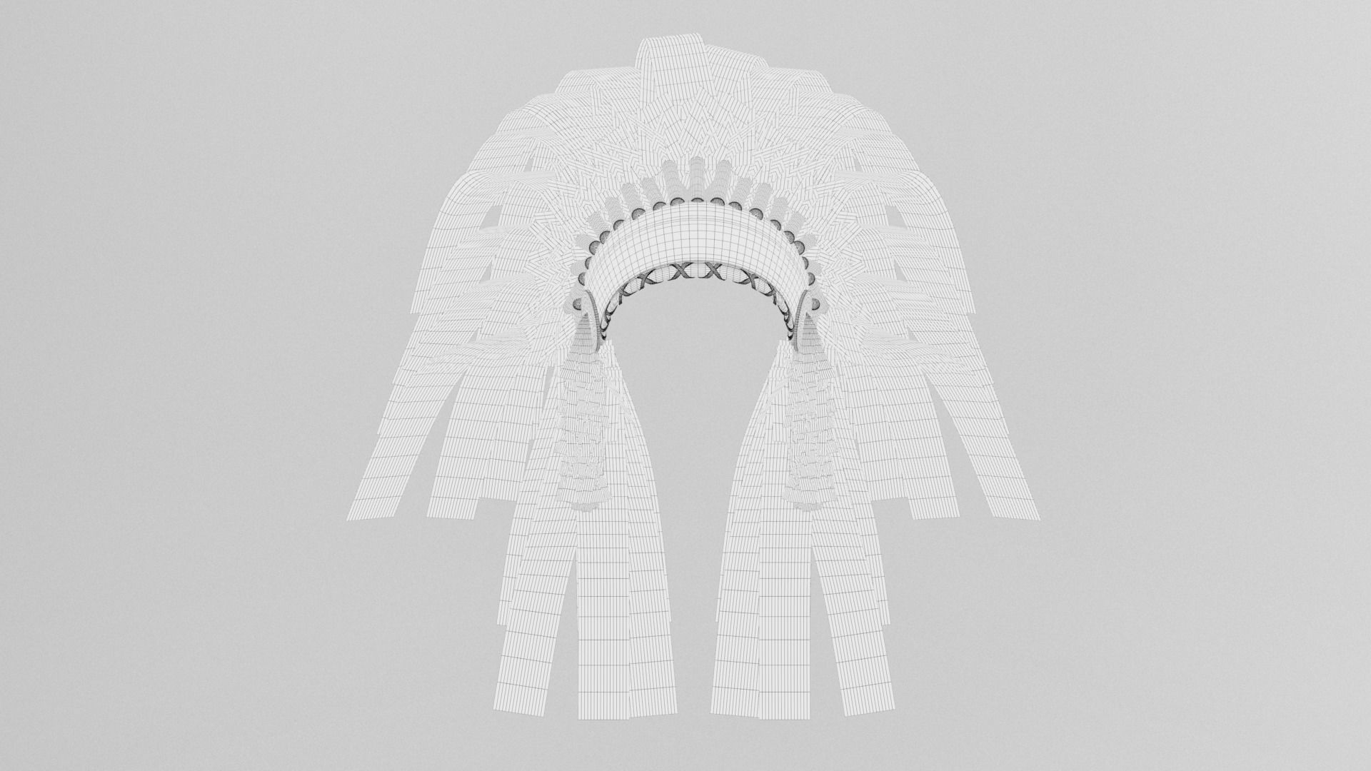 Feather headdress 3D model | CGTrader