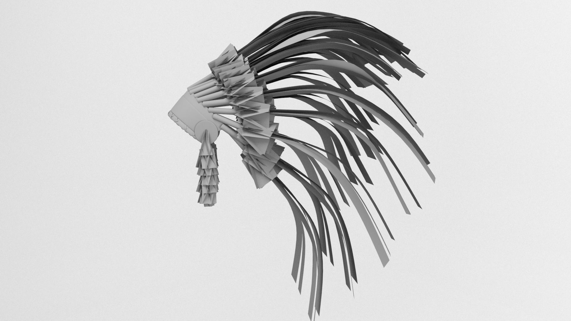Feather headdress 3D model | CGTrader
