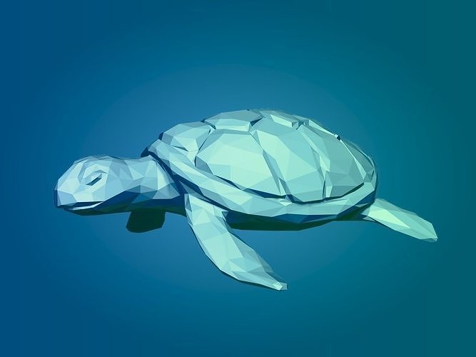 3D model LowPoly Sea Turtle VR / AR / low-poly | CGTrader