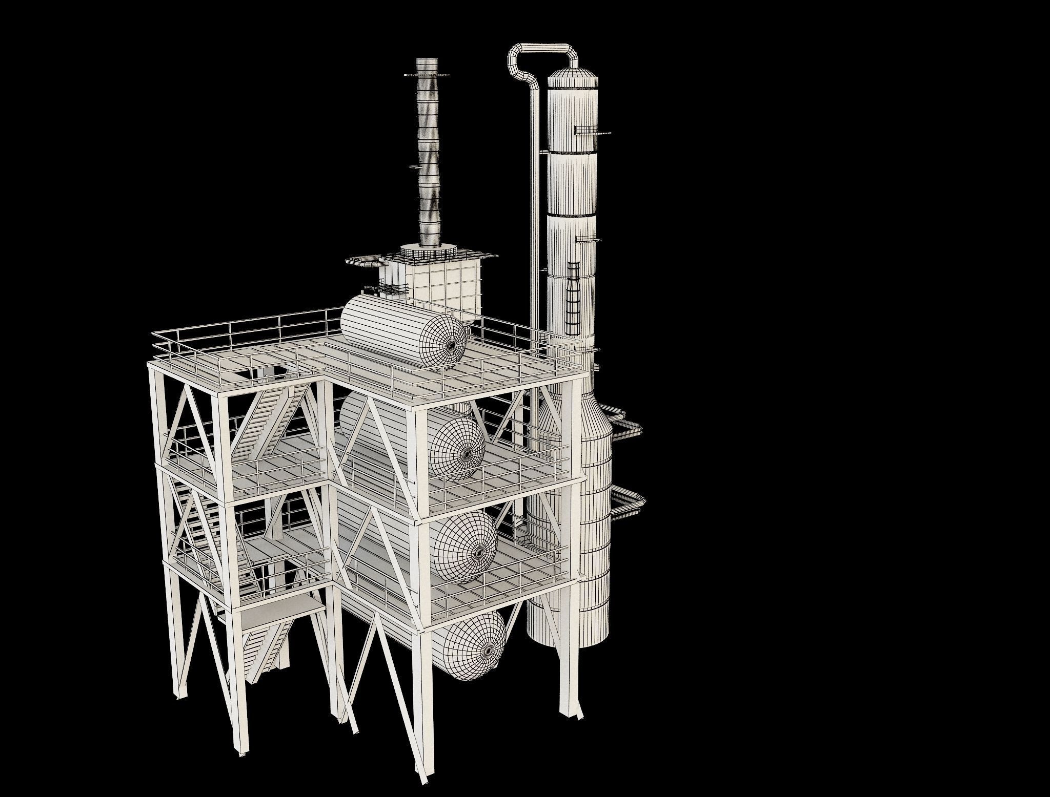 Oil And Gas Refinery Unit m6 3D model | CGTrader
