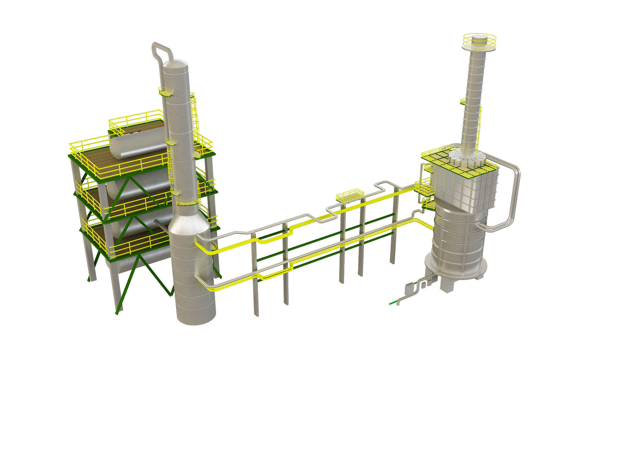 Oil And Gas Refinery Unit m6 3D model | CGTrader