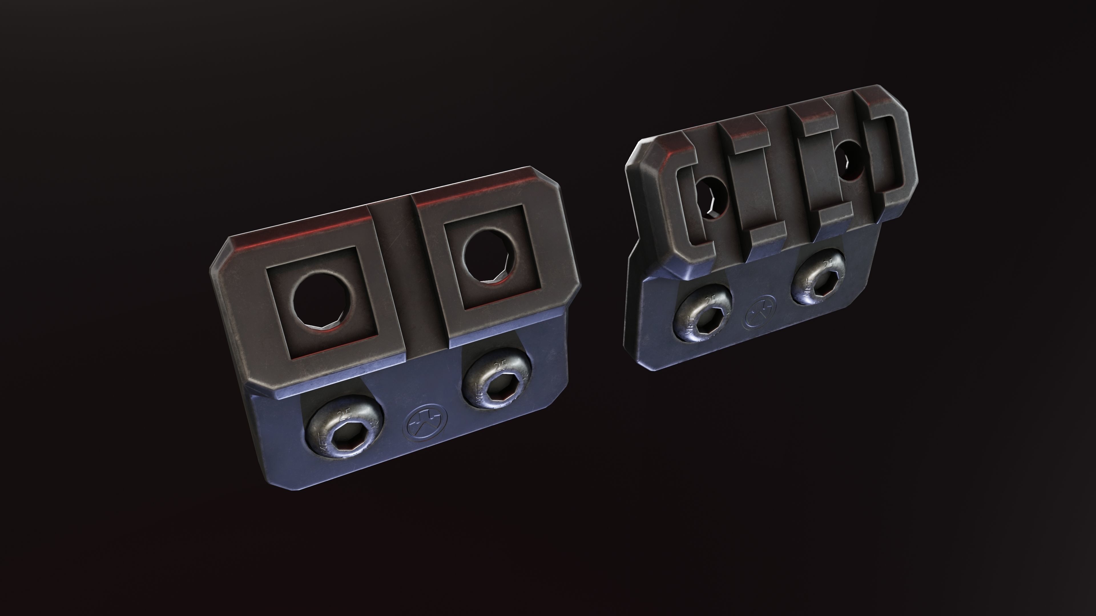 3D model MLOK offset mounts VR / AR / low-poly | CGTrader